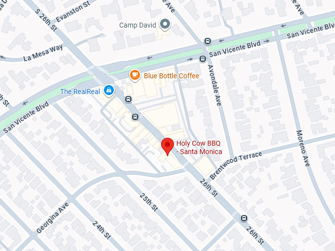 16. holy cow bbq santa monica map