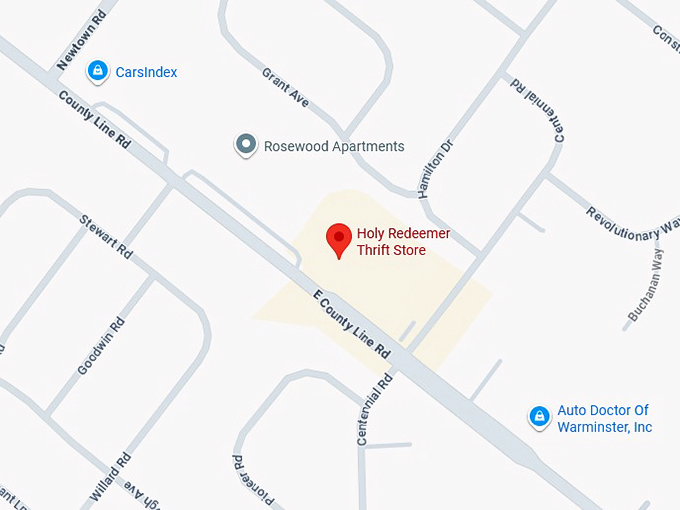 16. holy redeemer thrift shop map