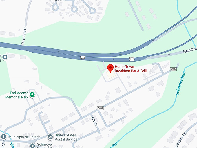 16. home town breakfast bar & grill map