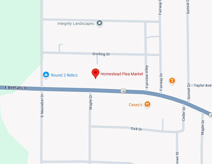 16. homestead flea market map