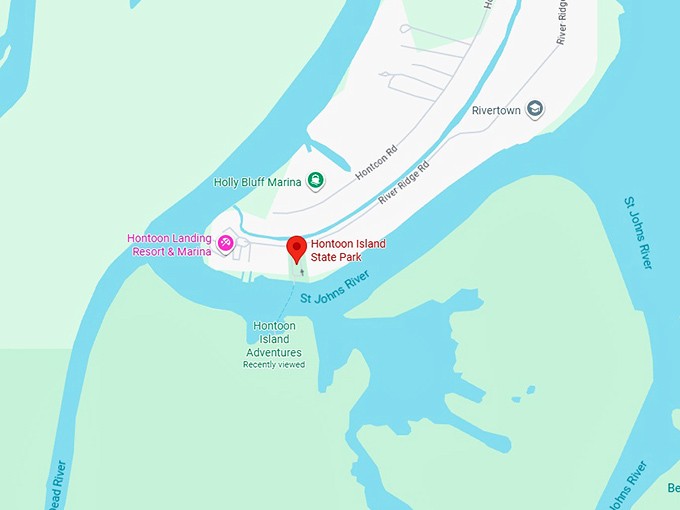 16. hontoon island state park map