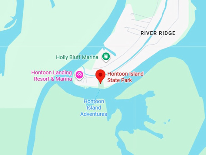 16. hontoon island state park map