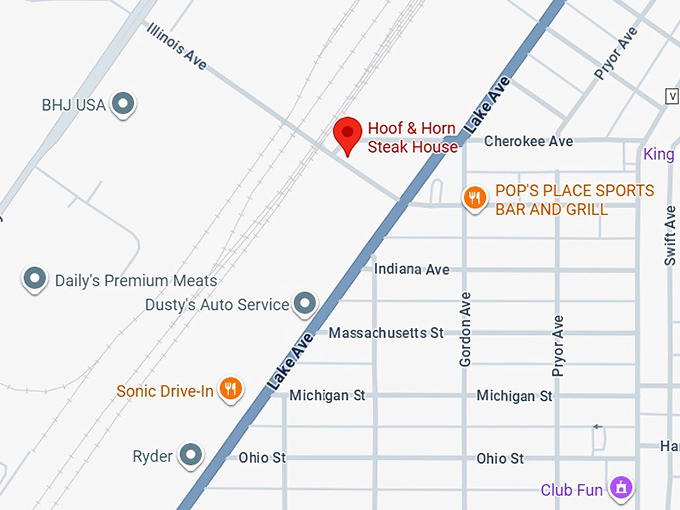 16. hoof & horn steak house map