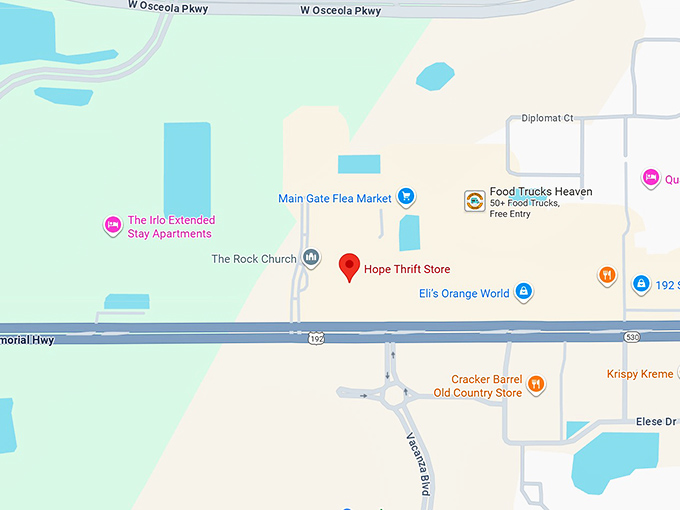 16. hope thrift store map