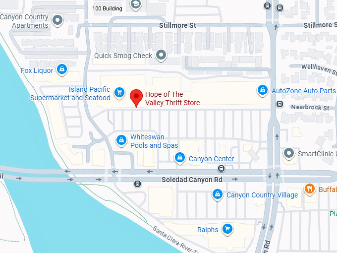 16. hope of the valley thrift store map