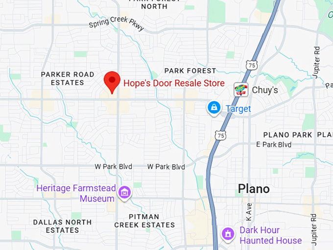 16. hope&rsquo;s door resale store map