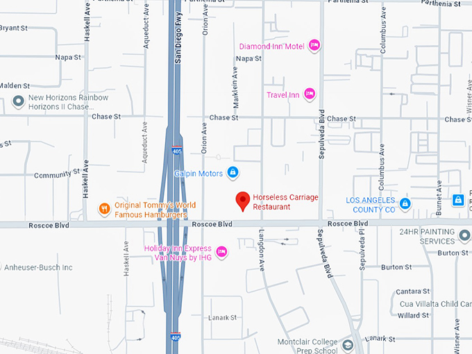 16. horseless carriage restaurant map