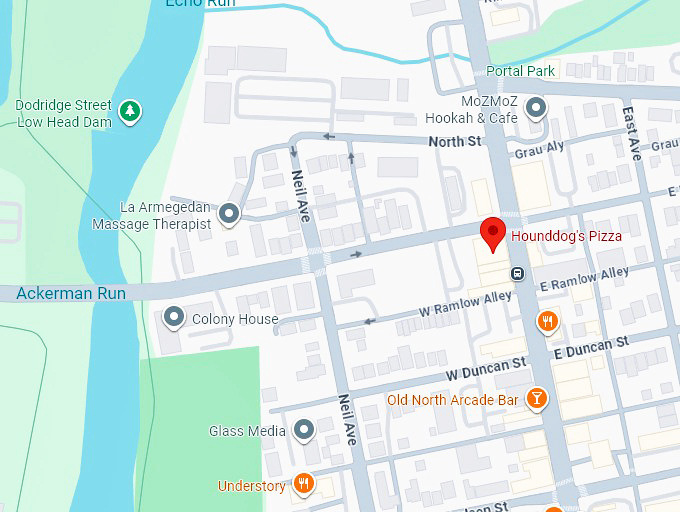 16. hounddog's pizza map