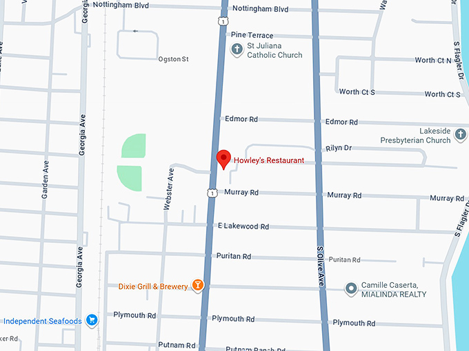 16. howley's restaurant map