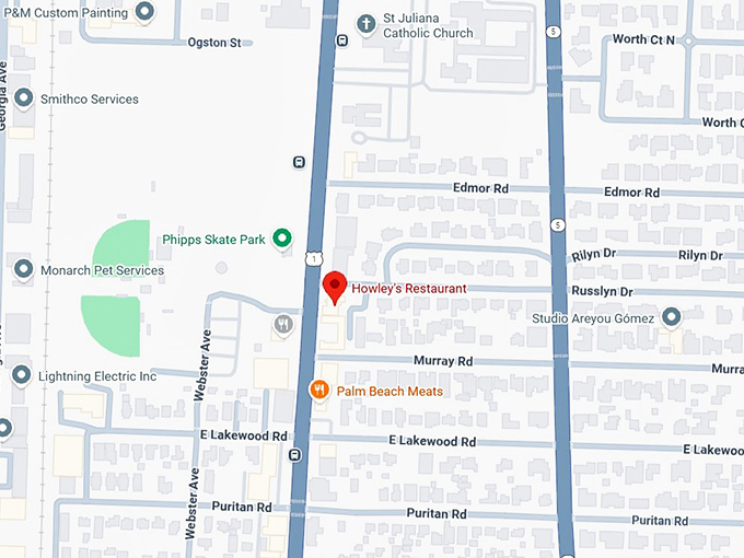 16. howley's restaurant map