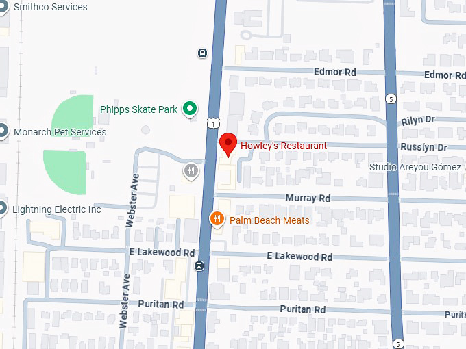 16. howley&rsquo;s restaurant map