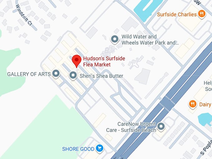 16. hudson's surfside flea market map