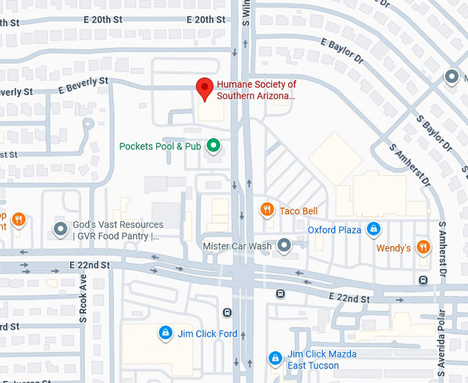 16. humane society of southern arizona thrift store map