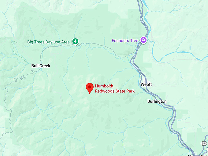 16. humboldt redwoods state park map
