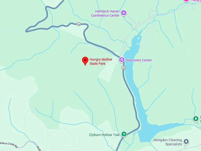 16. hungry mother state park map