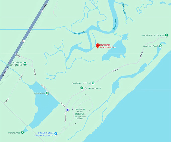 16. huntington beach state park map