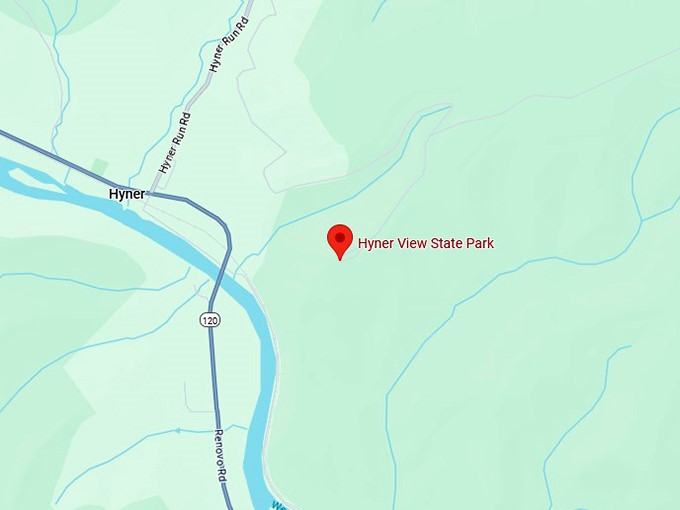 16. hyner view state park map