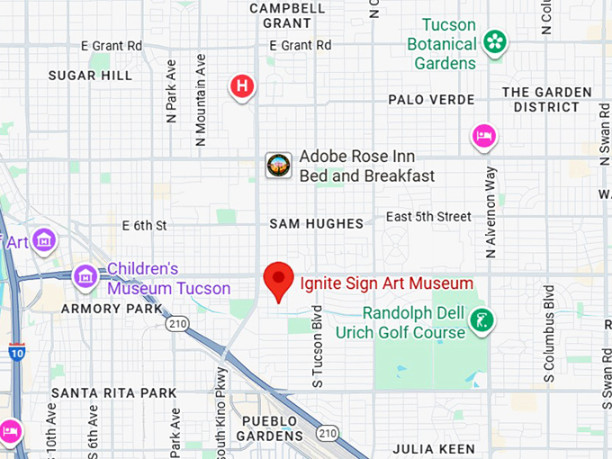16. ignite sign art museum map