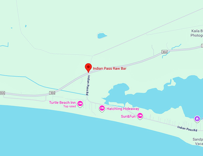 16. indian pass raw bar map