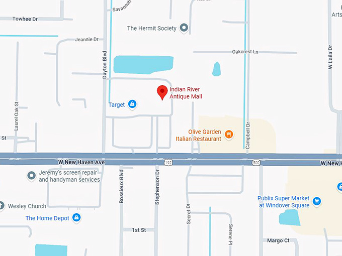 16. indian river antique mall map