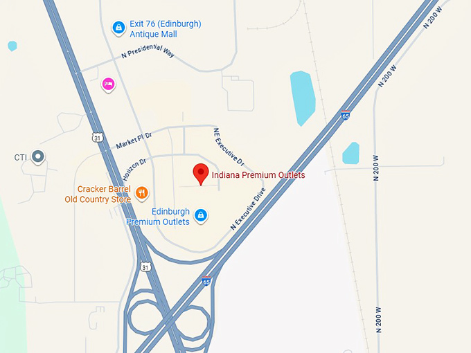16. indiana premium outlets map