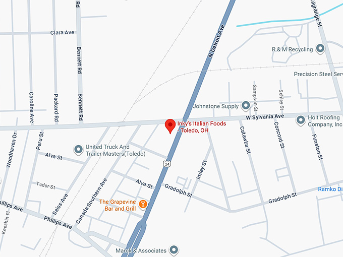 16. inky's italian foods toledo, oh map