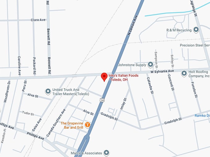 16. inky's italian foods toledo, oh map