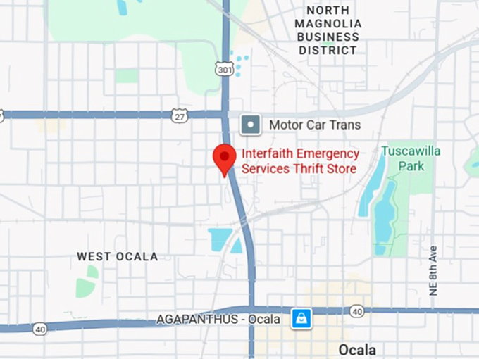 interfaith emergency services thrift store map