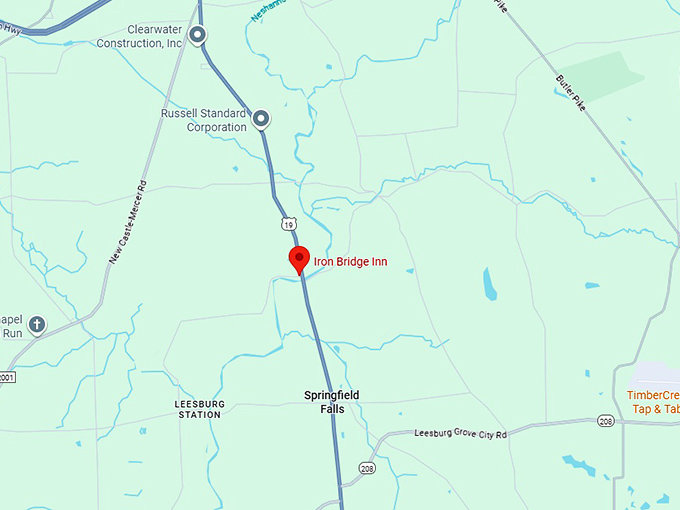 16. iron bridge inn map