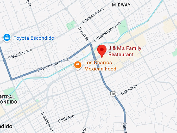 16. j & m's family restaurant map