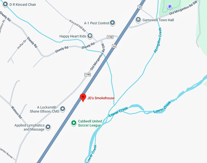 16. jd&rsquo;s smokehouse map