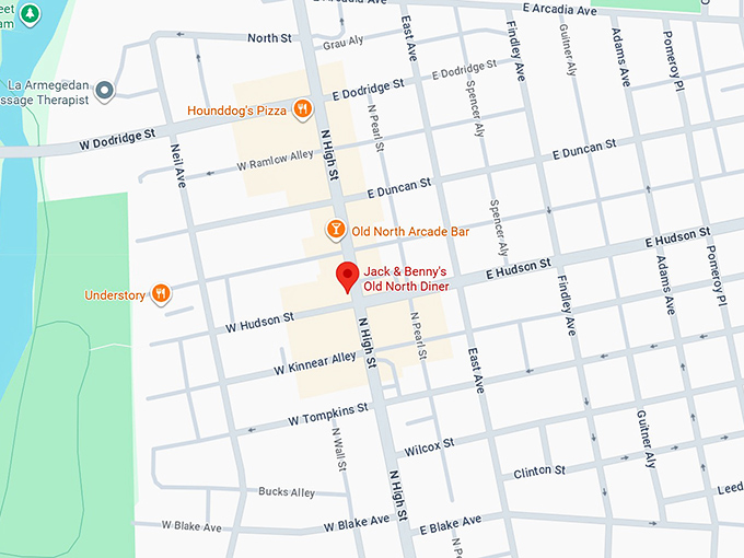 16. jack & benny's old north diner map