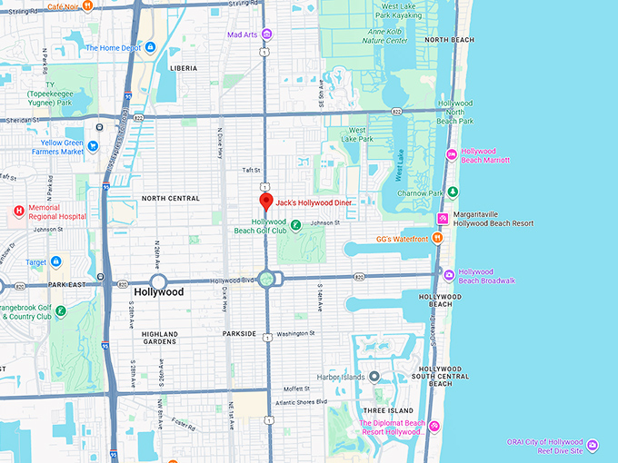 16. jack&rsquo;s hollywood diner map