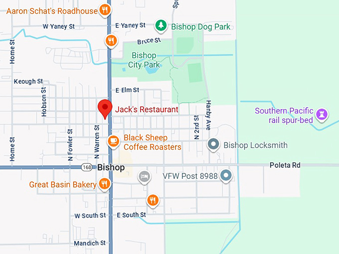 16. jack's restaurant map