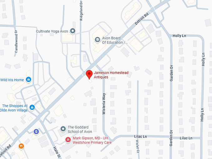 16. jameson homestead antiques map