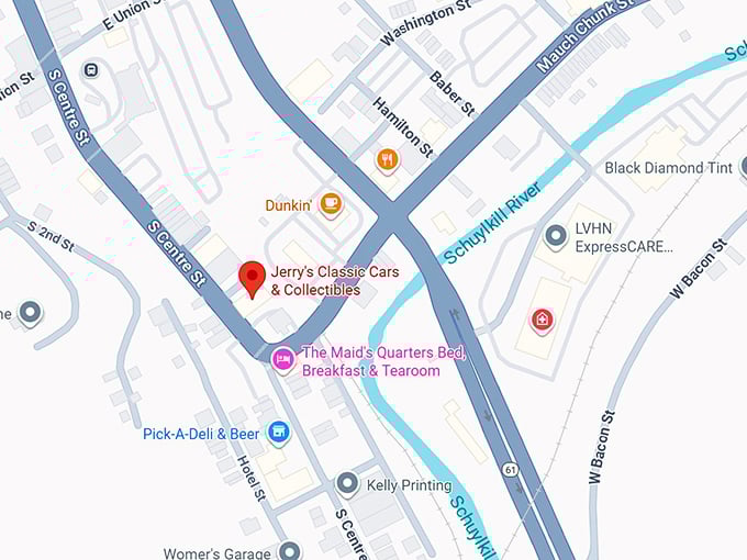 16. jerry's classic cars & collectibles map