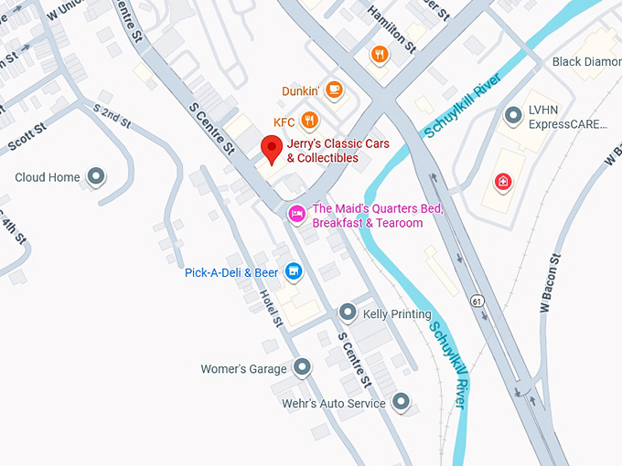 16. jerry's classic cars & collectibles map