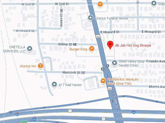16. jib jab hot dog shoppe map