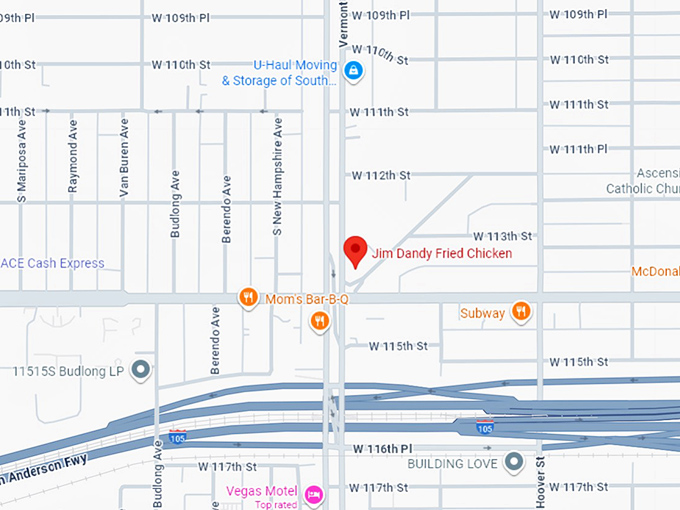 16. jim dandy fried chicken map
