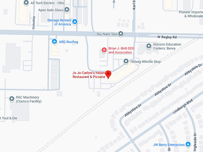 16. jo jo carloni's italian restaurant & pizzaria map