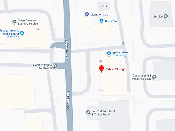 16. jody&rsquo;s hot dogs map