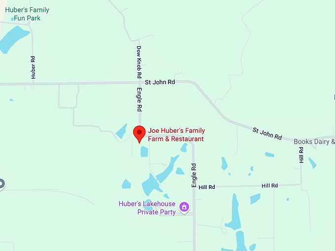 16. joe huber’s family farm & restaurant map