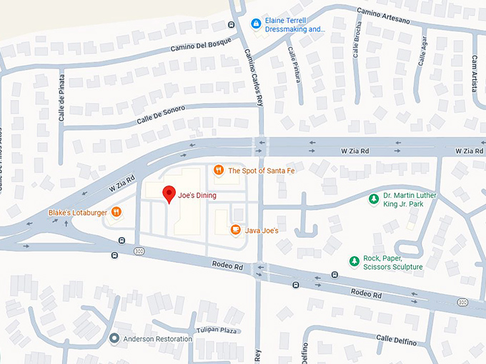 16. joe&rsquo;s dining map