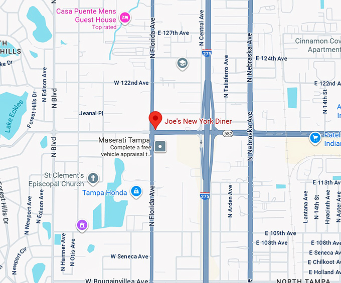 16. joe's new york diner map