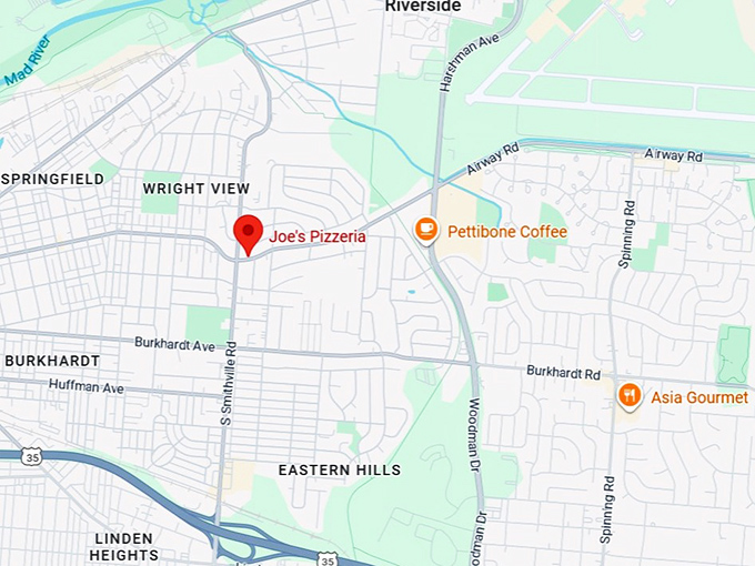 16. joe&rsquo;s pizzeria map