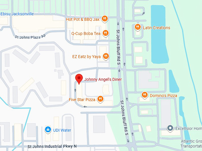 johnny angel's diner map