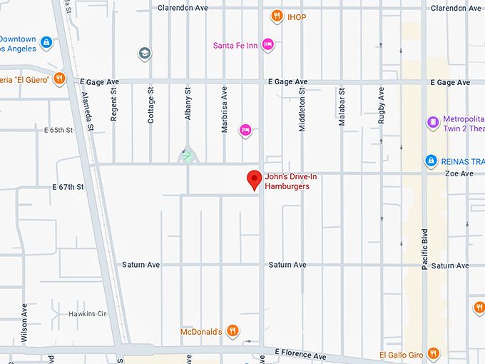 16. john&rsquo;s drive in hamburgers map