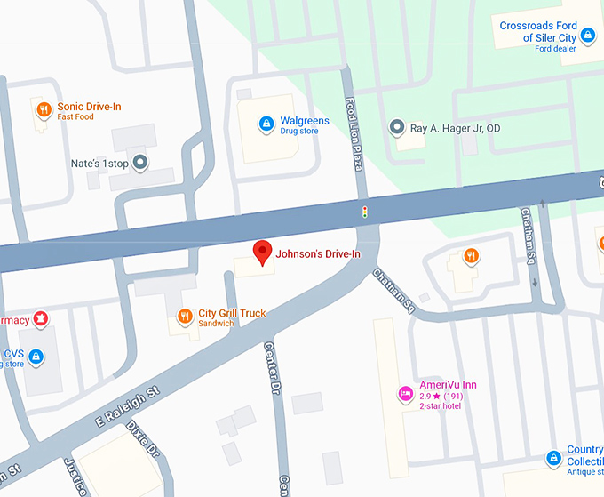 16. johnson's drive in map