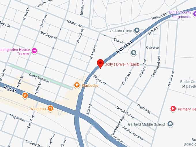 16. jolly's drive in (east) map