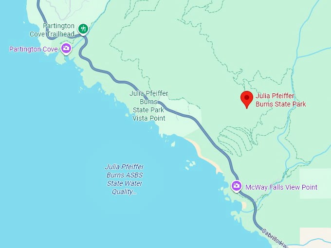 16. julia pfeiffer burns state park map